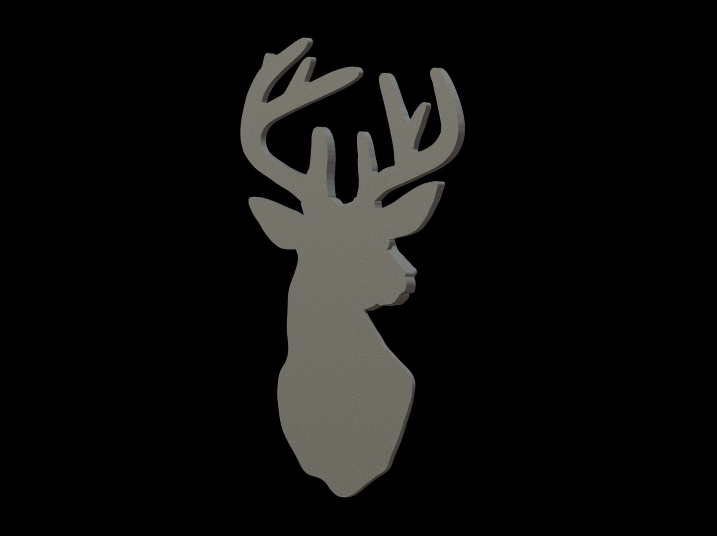 3D Deer Head Bas Relief 3D Print Model Model - TurboSquid 1876213