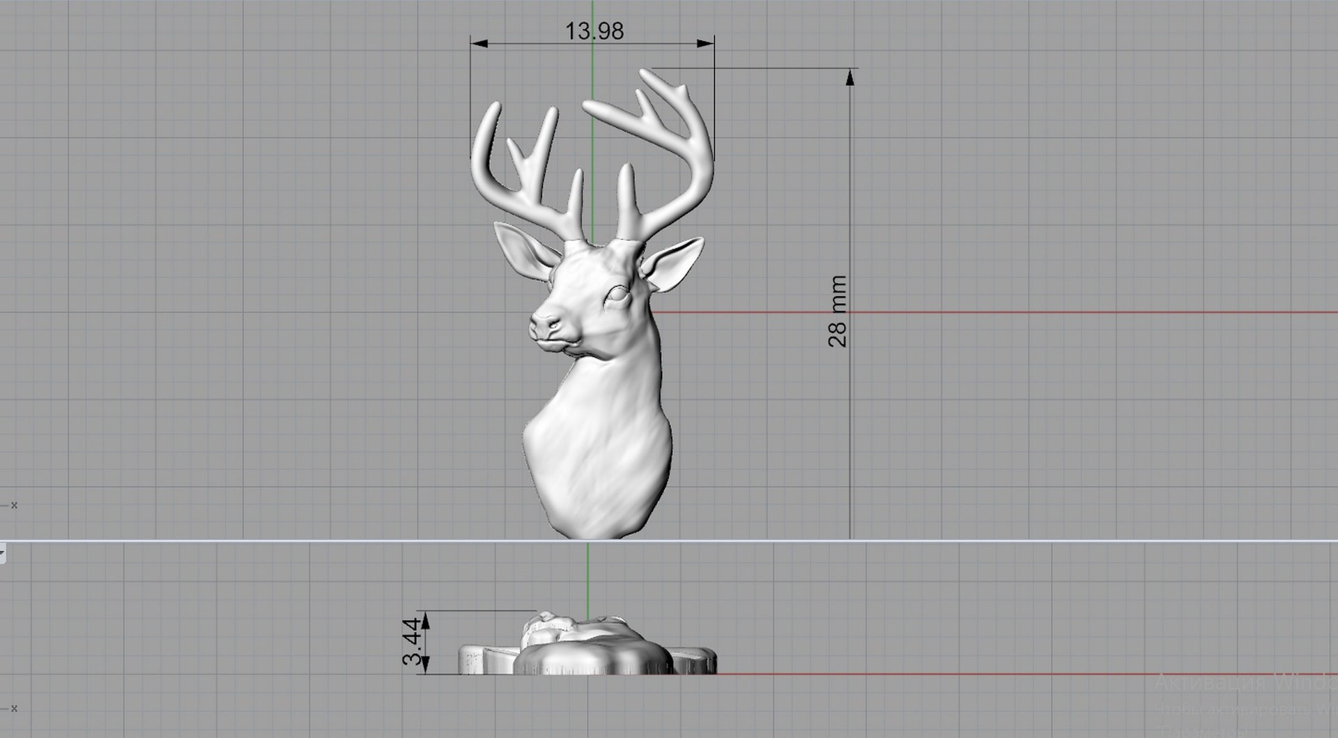 3D Deer Head Bas Relief 3D Print Model Model - TurboSquid 1876213