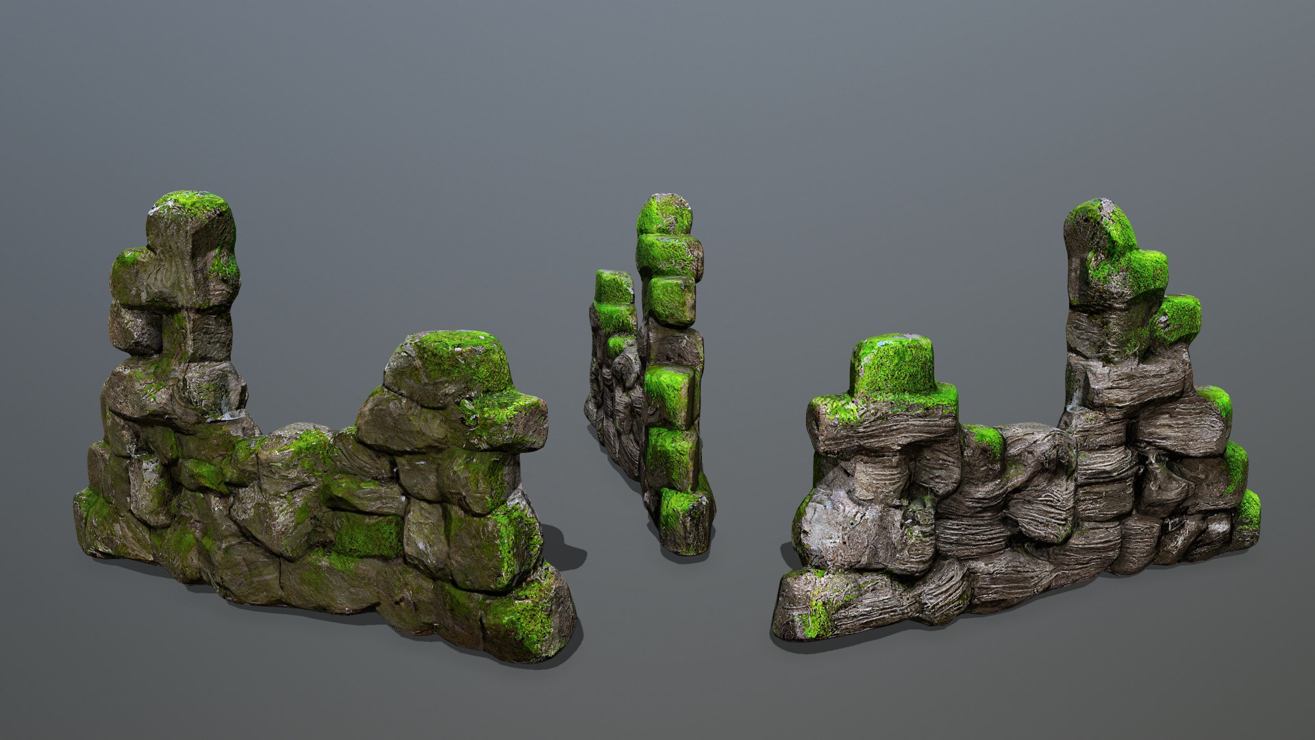 Wall Set 3D Model - TurboSquid 2197219