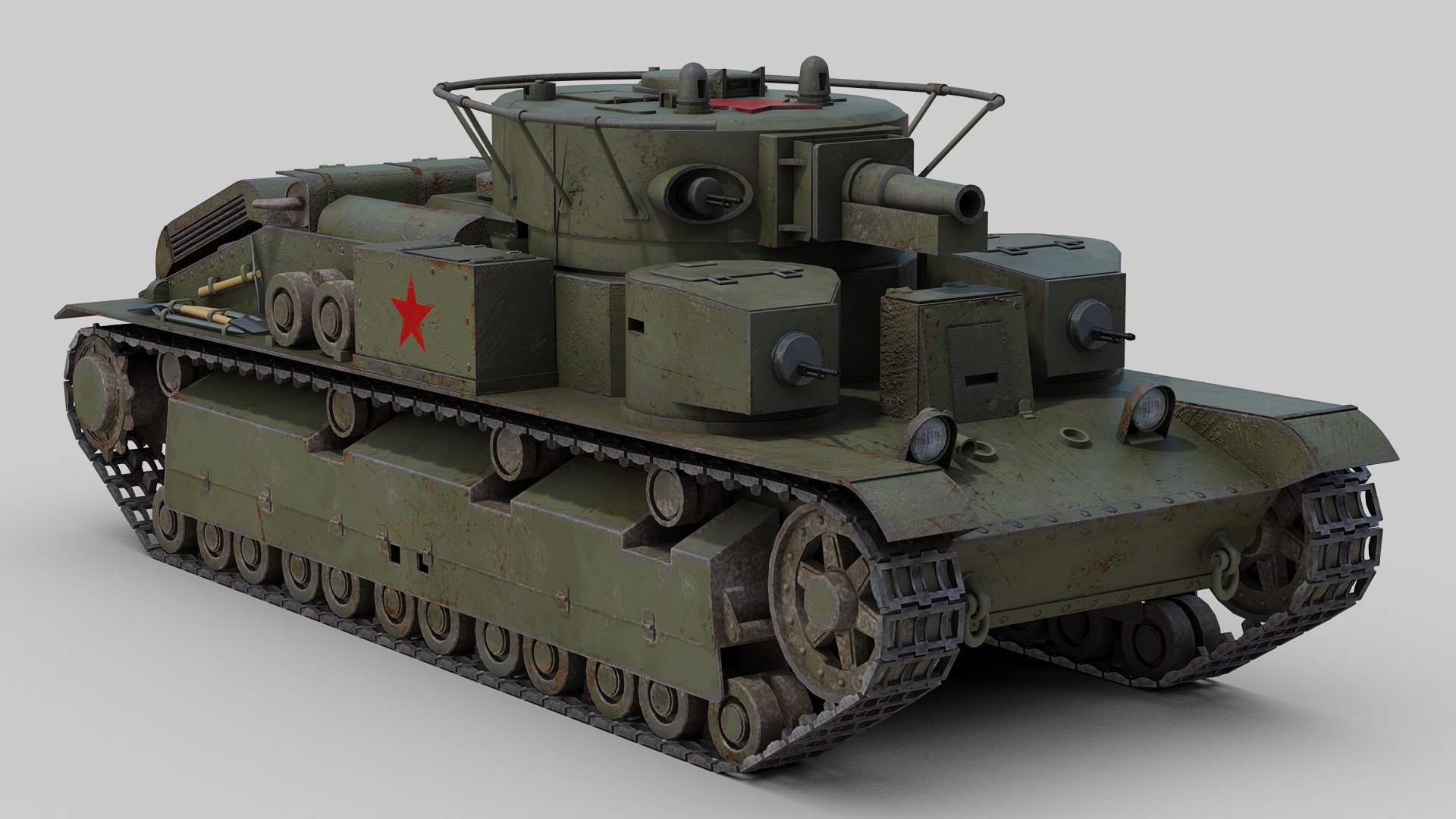 3D Soviet T28 Medium Tank Track Model - TurboSquid 1620046