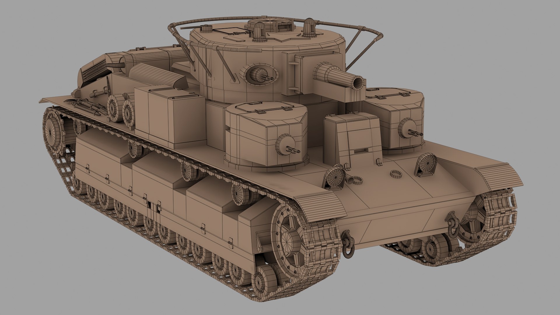 3D Soviet T28 Medium Tank Track Model - TurboSquid 1620046