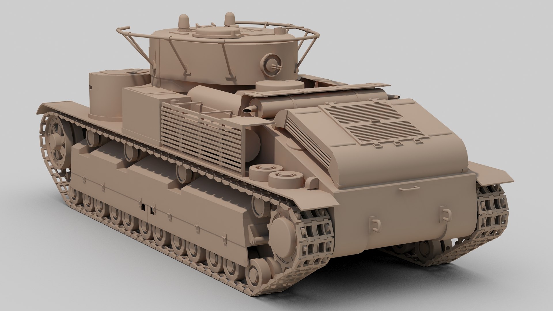 3D Soviet T28 Medium Tank Track Model - TurboSquid 1620046