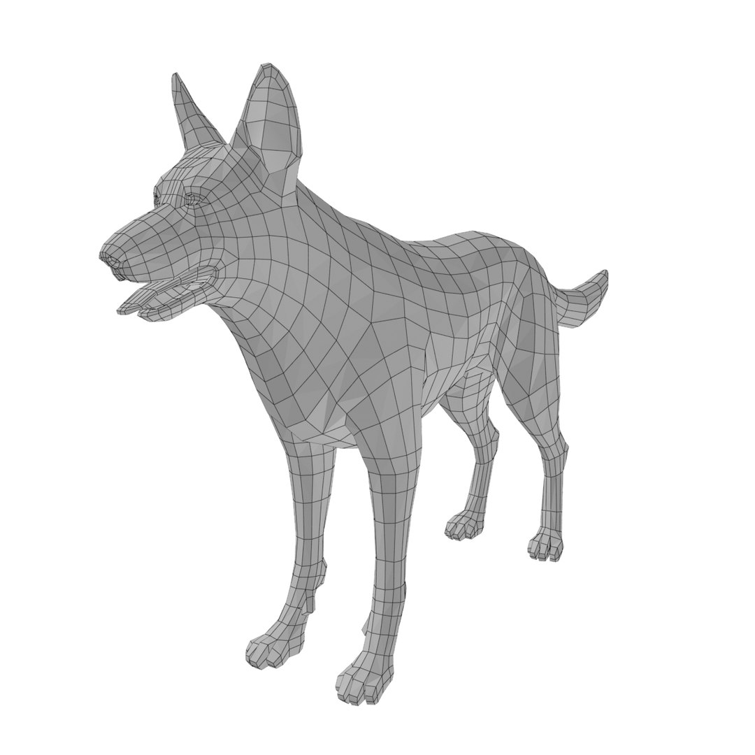 3d Dog Basemesh Model