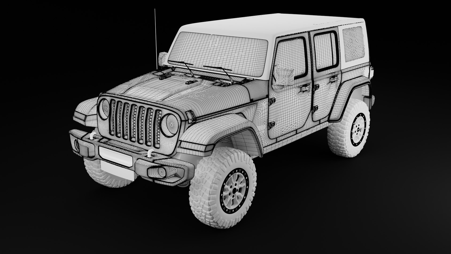 3D Model 3D Car Jeep Wrangler 2023 With Textures - TurboSquid 2132206