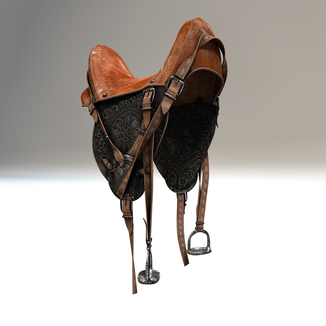 Horse Riding Saddle 3d Model