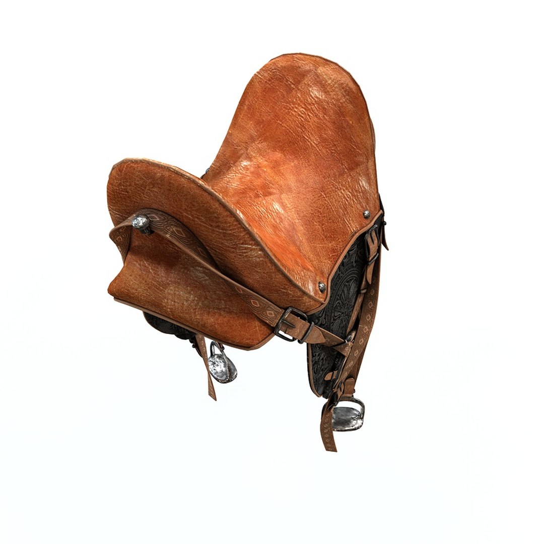 Horse Riding Saddle 3d Model