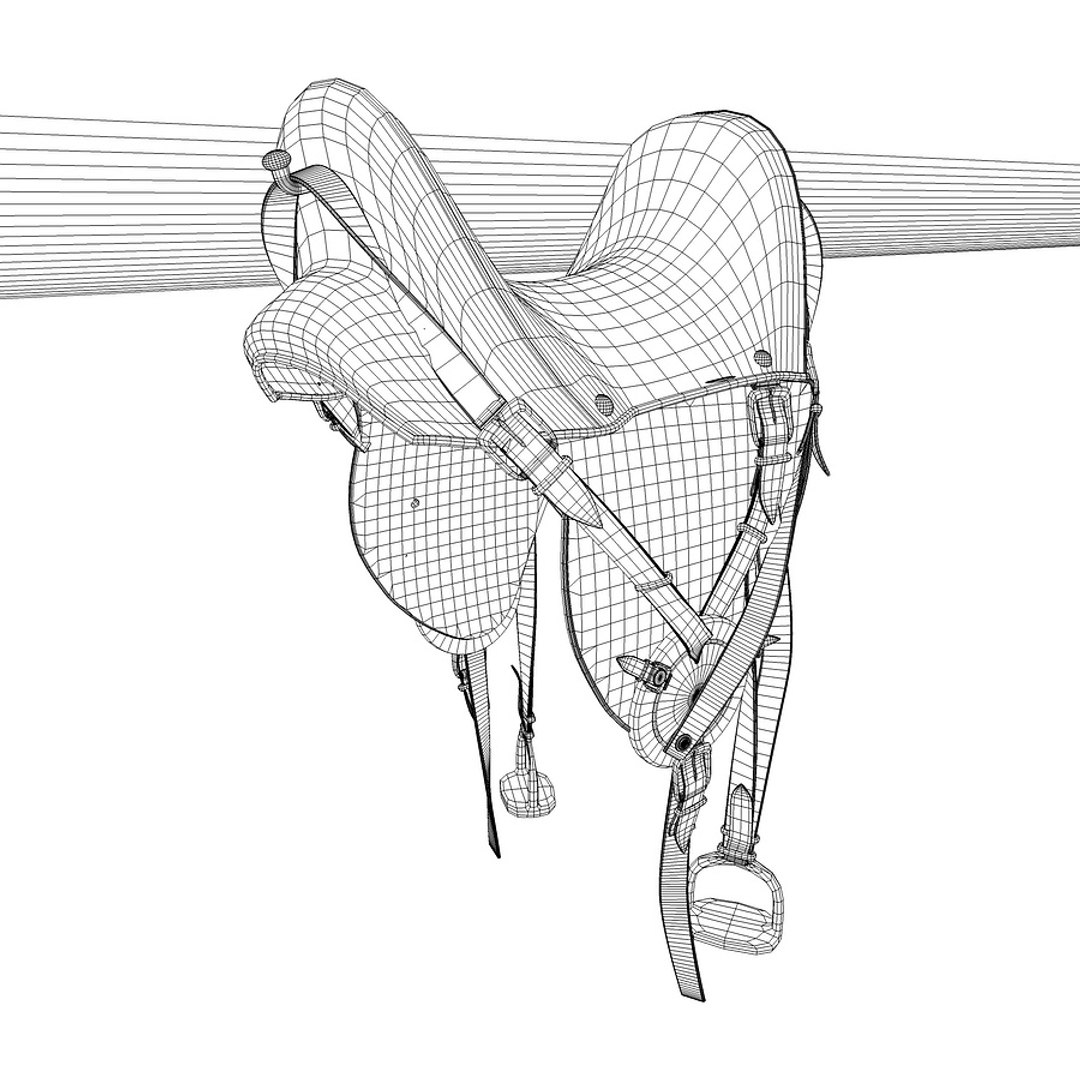 Horse Riding Saddle 3d Model