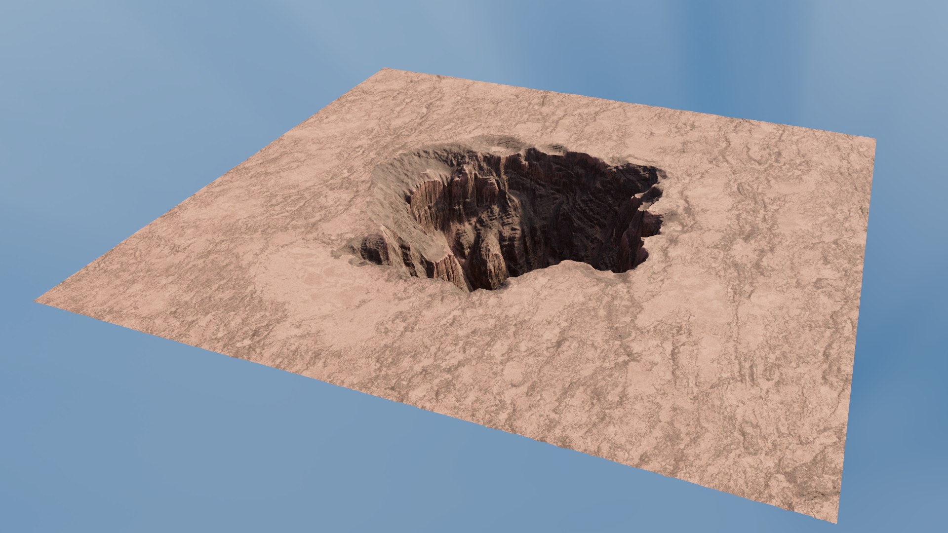 Sinkhole Deep Pit Terrain Model Model - TurboSquid 2515510