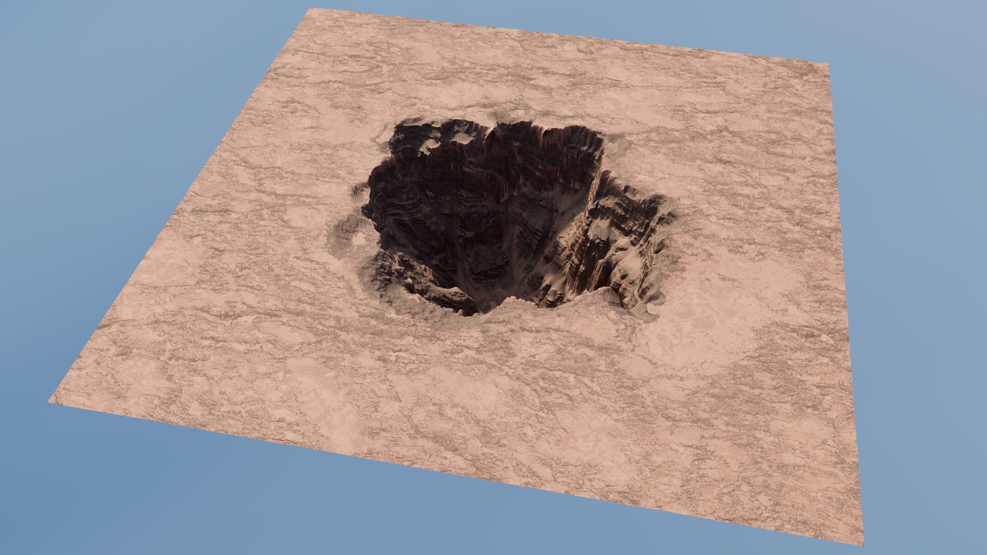 Sinkhole Deep Pit Terrain Model Model - TurboSquid 2515510