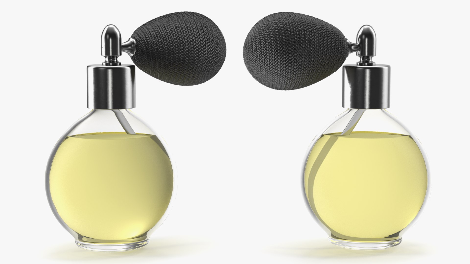 Spherical Perfume Bottle With Silver Cap 3D Model - TurboSquid 2099533