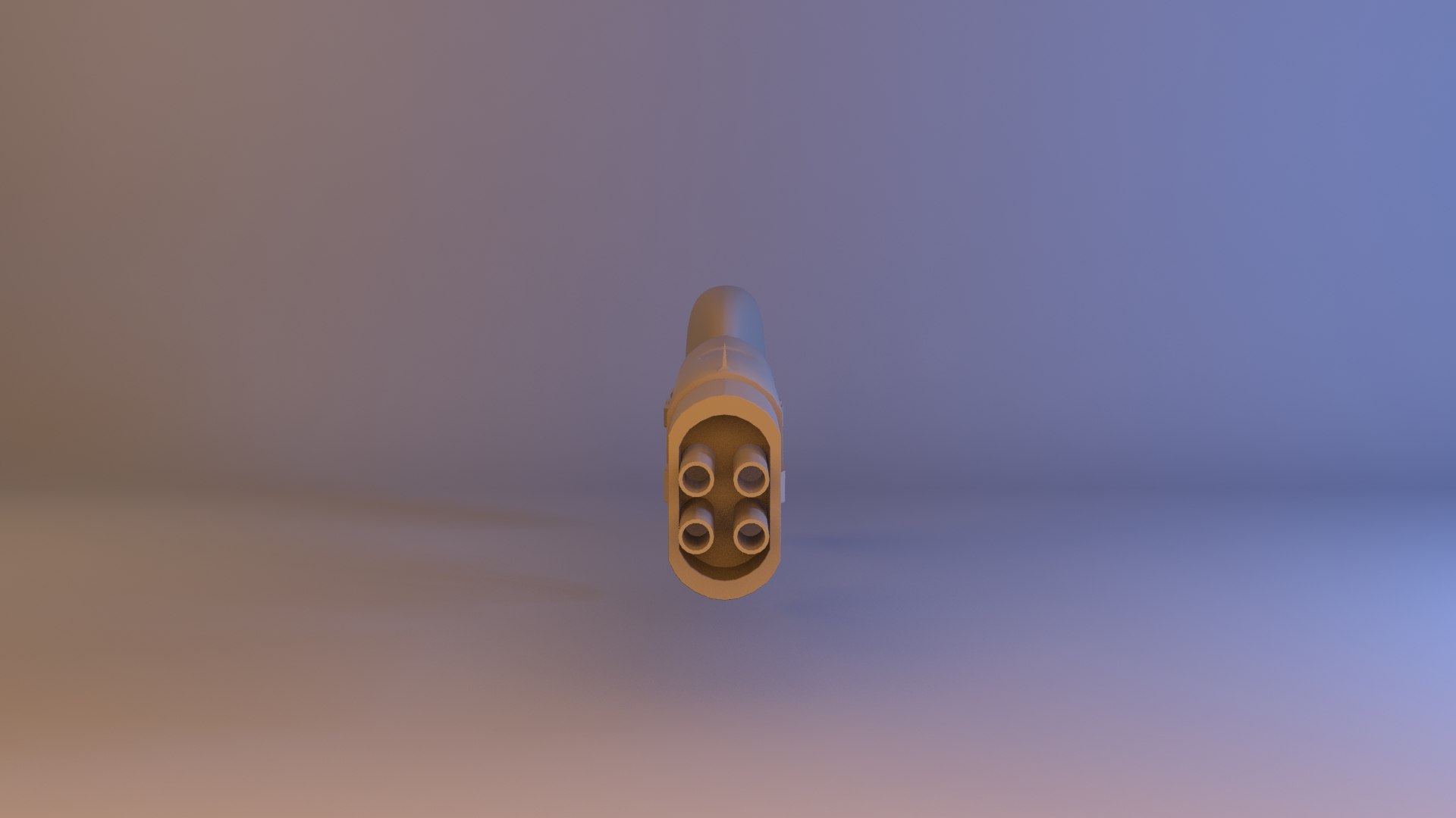 Subdivided Gun 3d Max