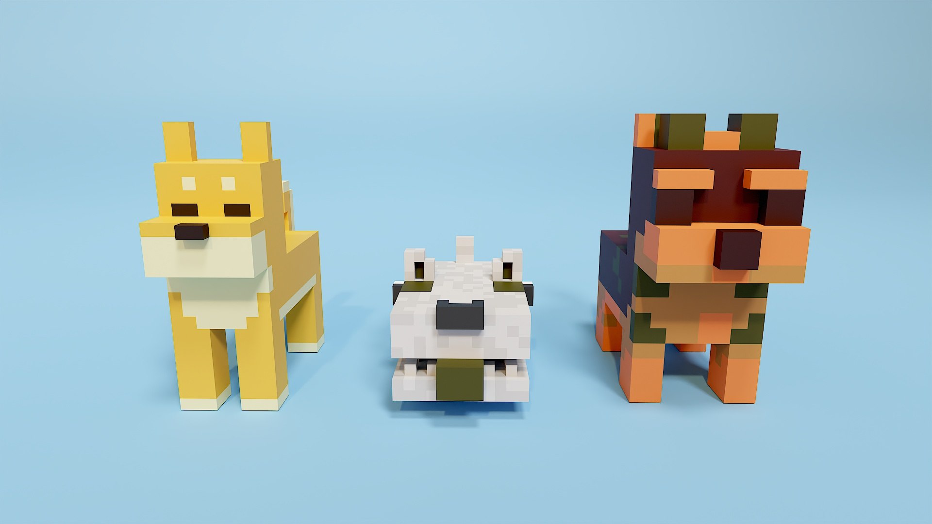 3D Dog Voxel Art Pack Model - TurboSquid 2182453