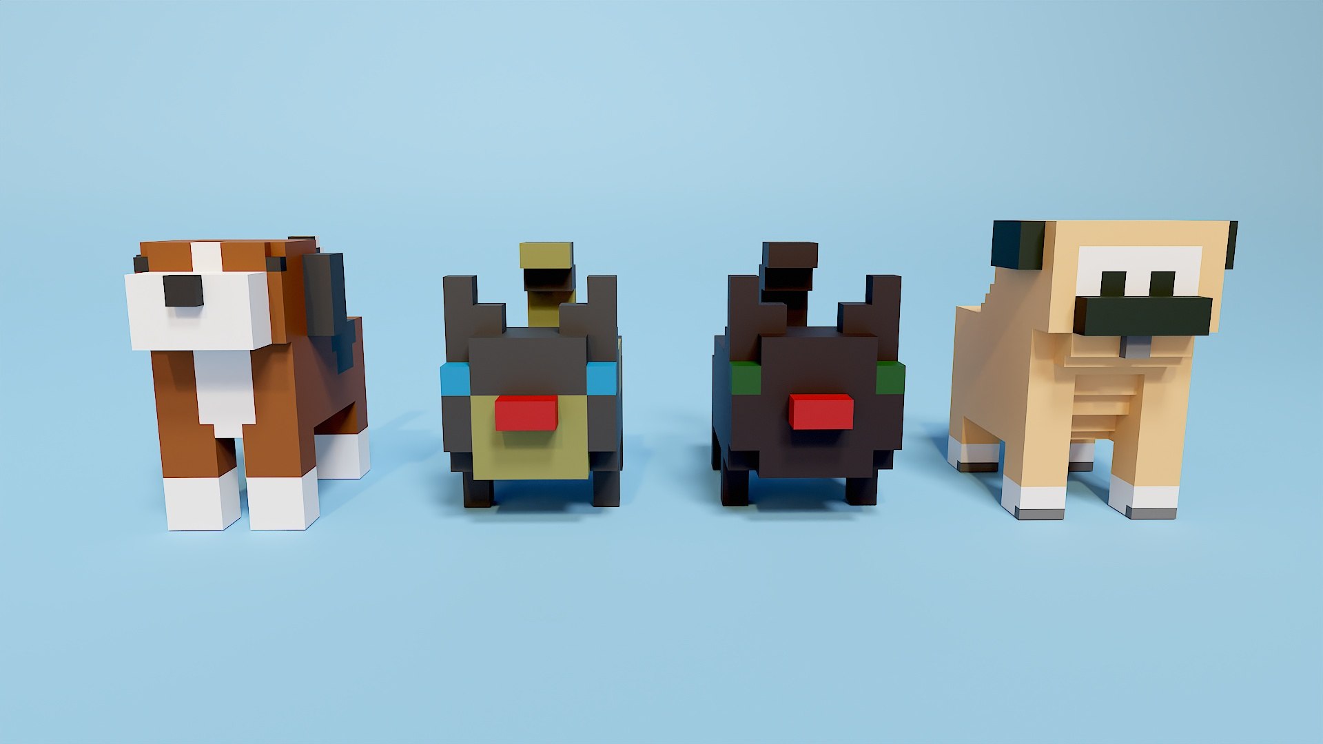 3D Dog Voxel Art Pack Model - TurboSquid 2182453