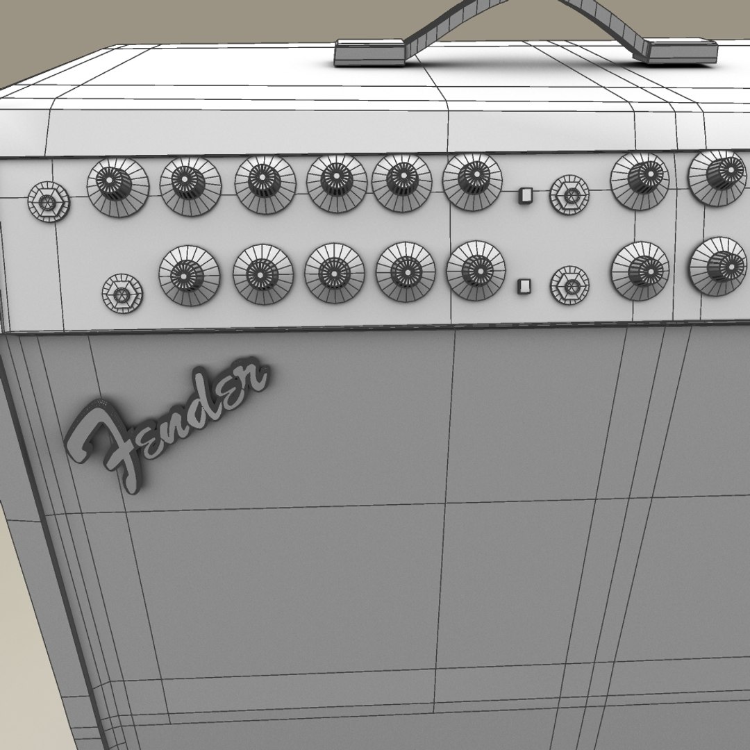3d model fender acoustic guitar amp