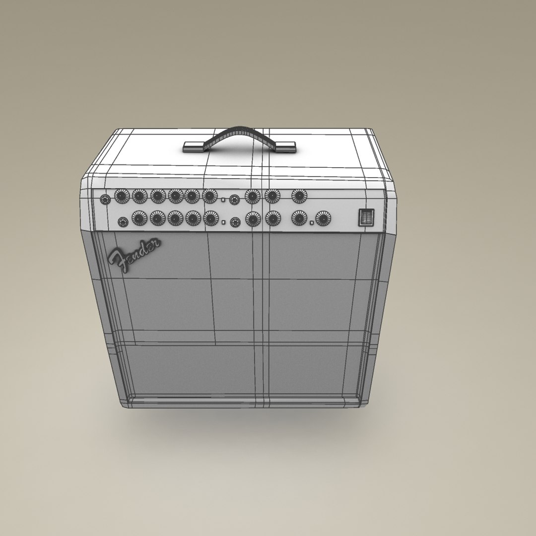 3d model fender acoustic guitar amp
