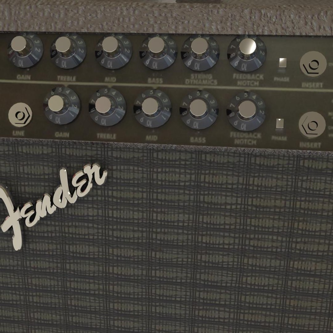 3d model fender acoustic guitar amp