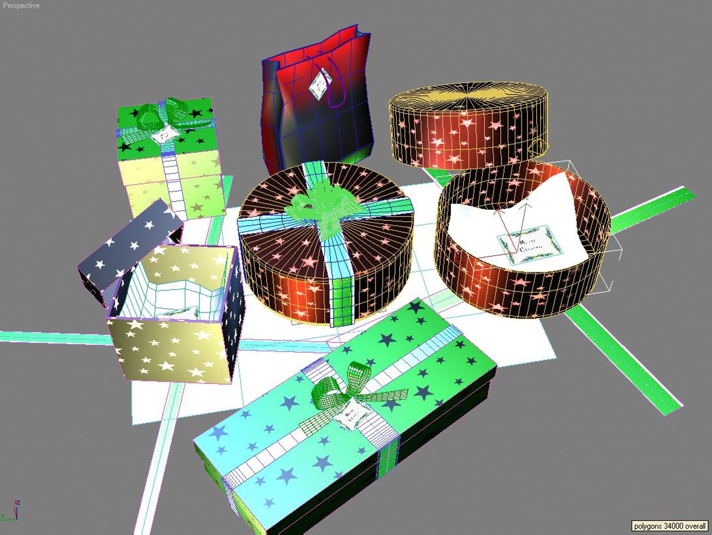 3d Model Openable Gift Box Set