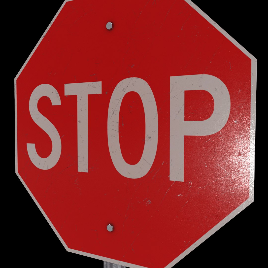 Stop Sign 3D Model - TurboSquid 1157340