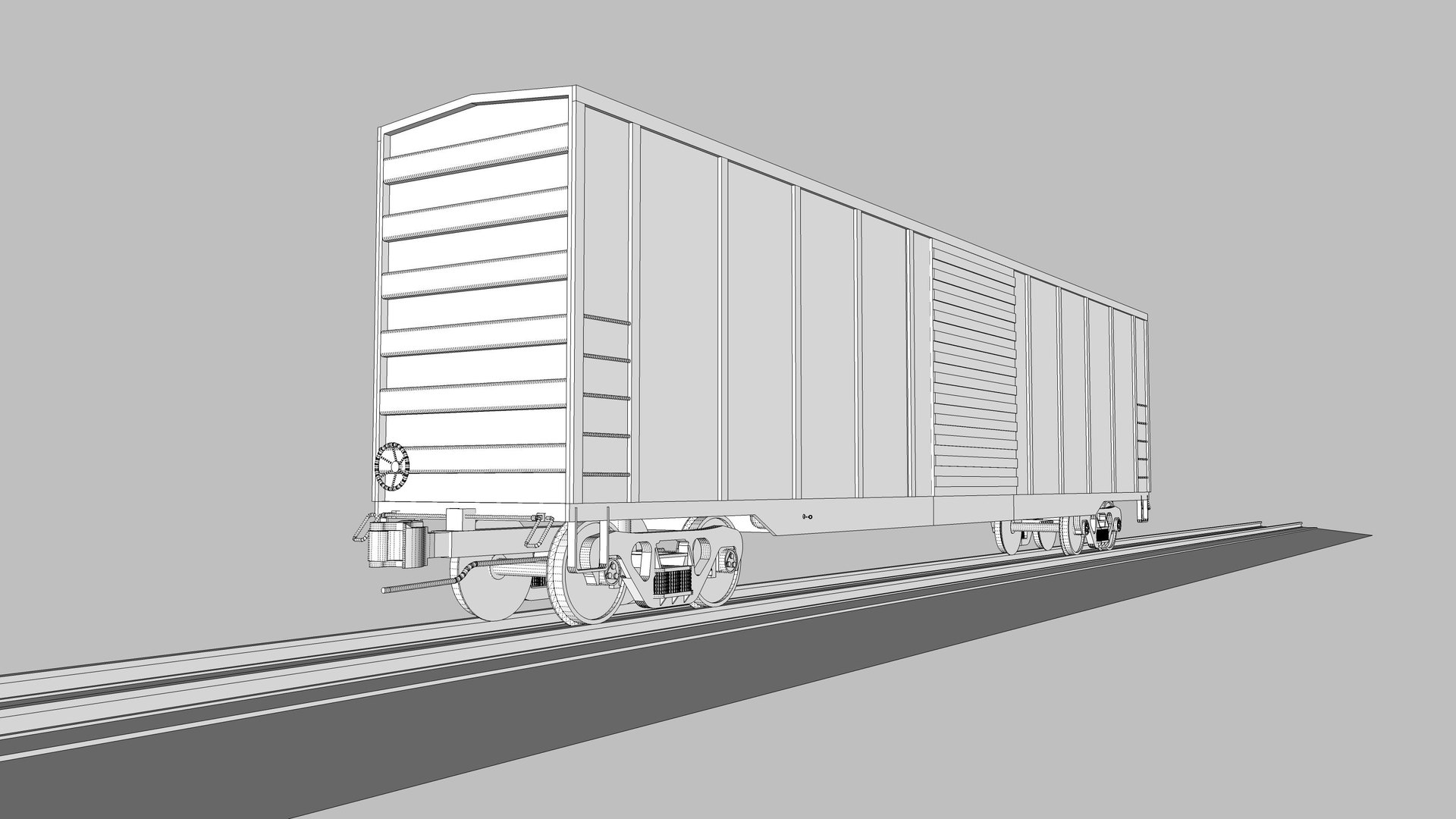 3D Freight Train Car - Box Car - TurboSquid 2248357