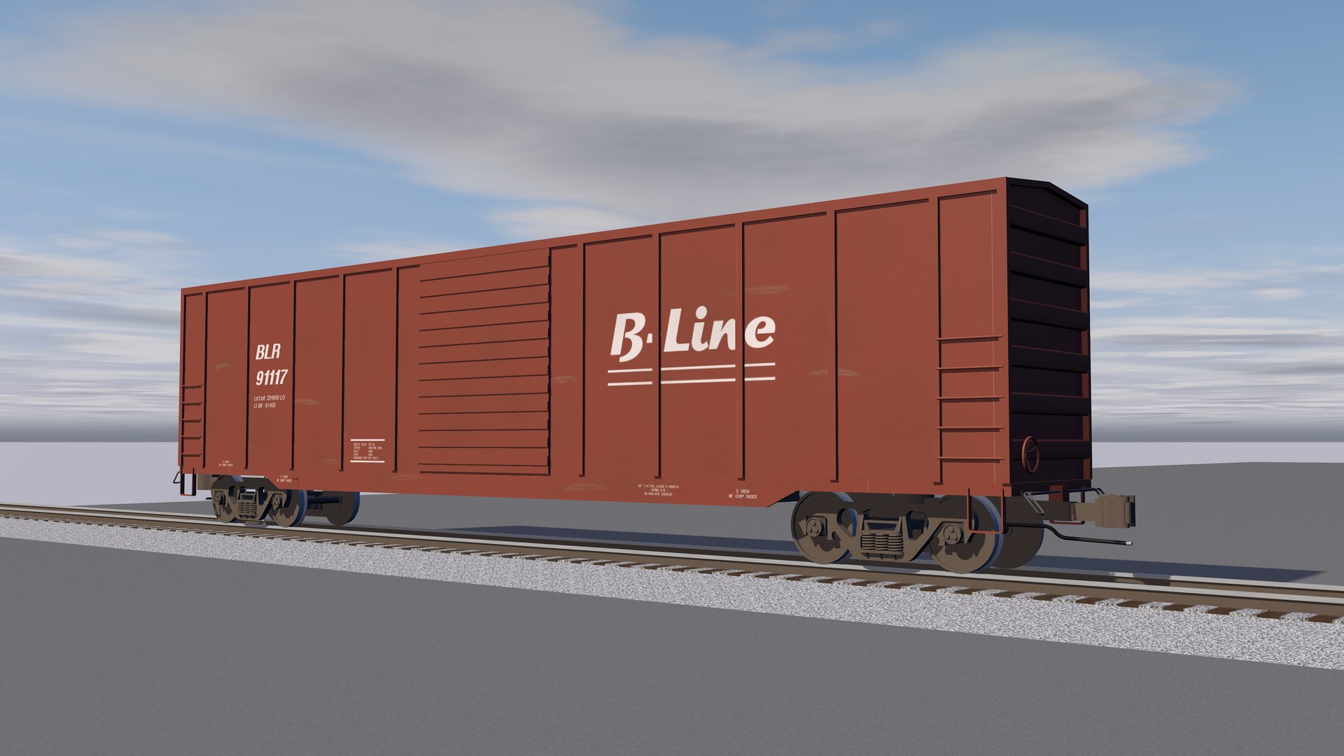 3D Freight Train Car - Box Car - TurboSquid 2248357