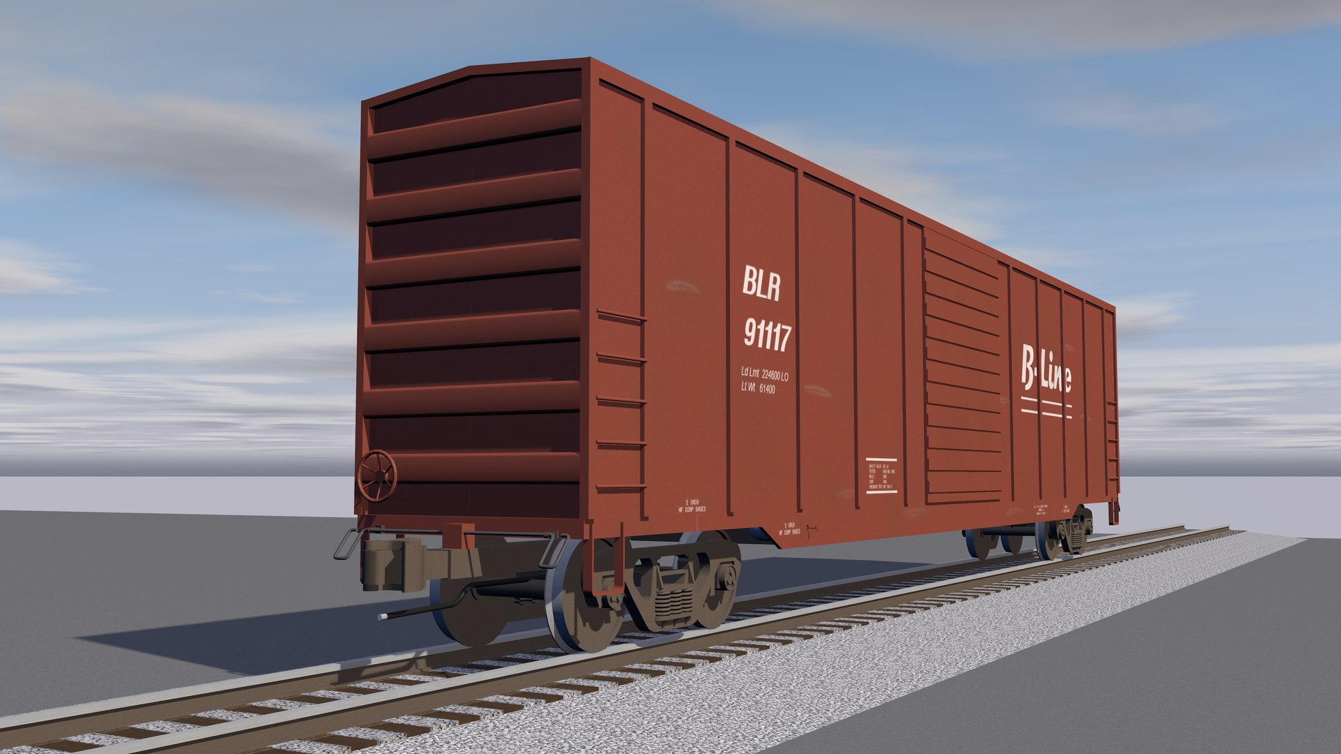 3D Freight Train Car - Box Car - TurboSquid 2248357