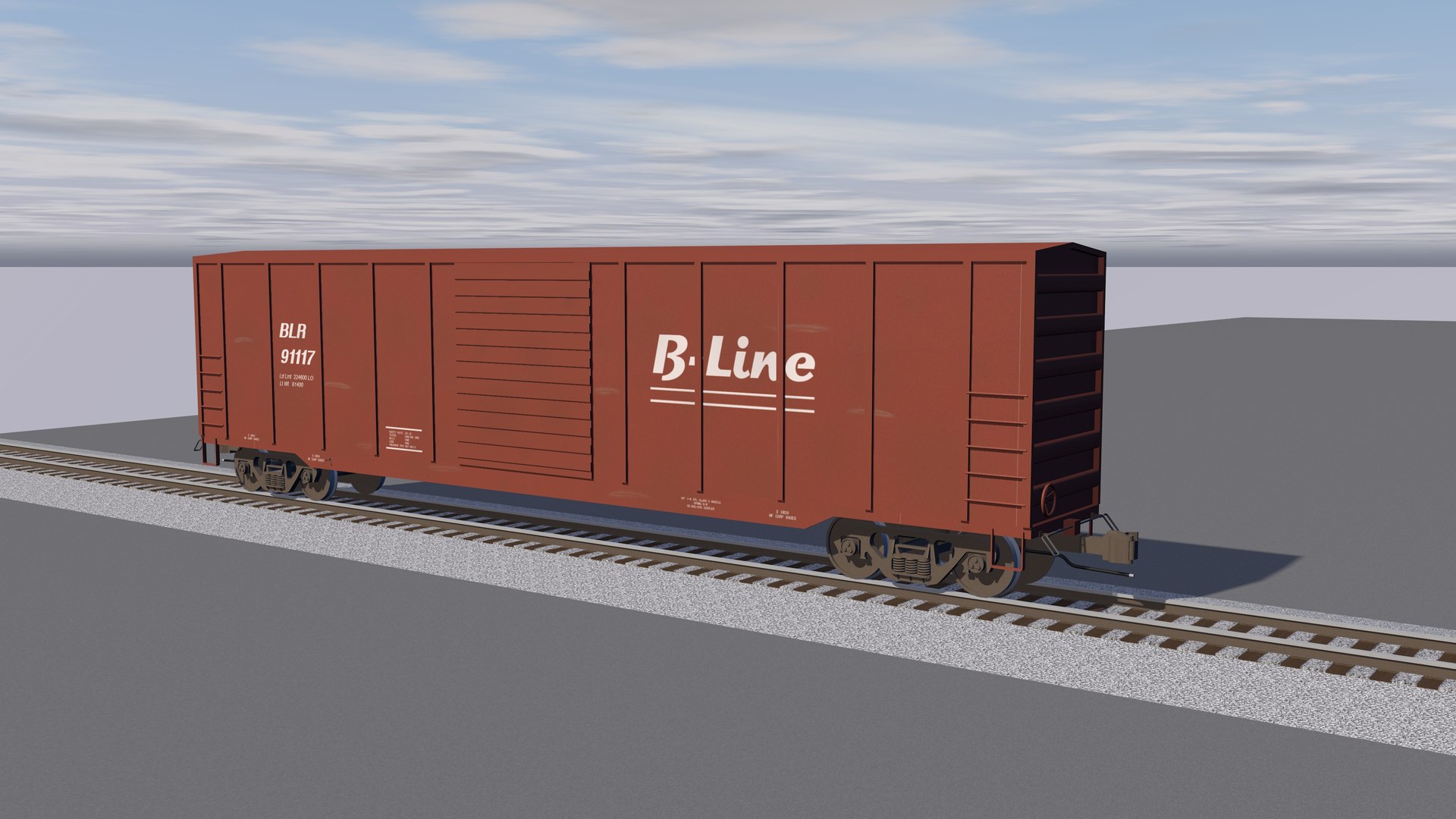 3D Freight Train Car - Box Car - TurboSquid 2248357