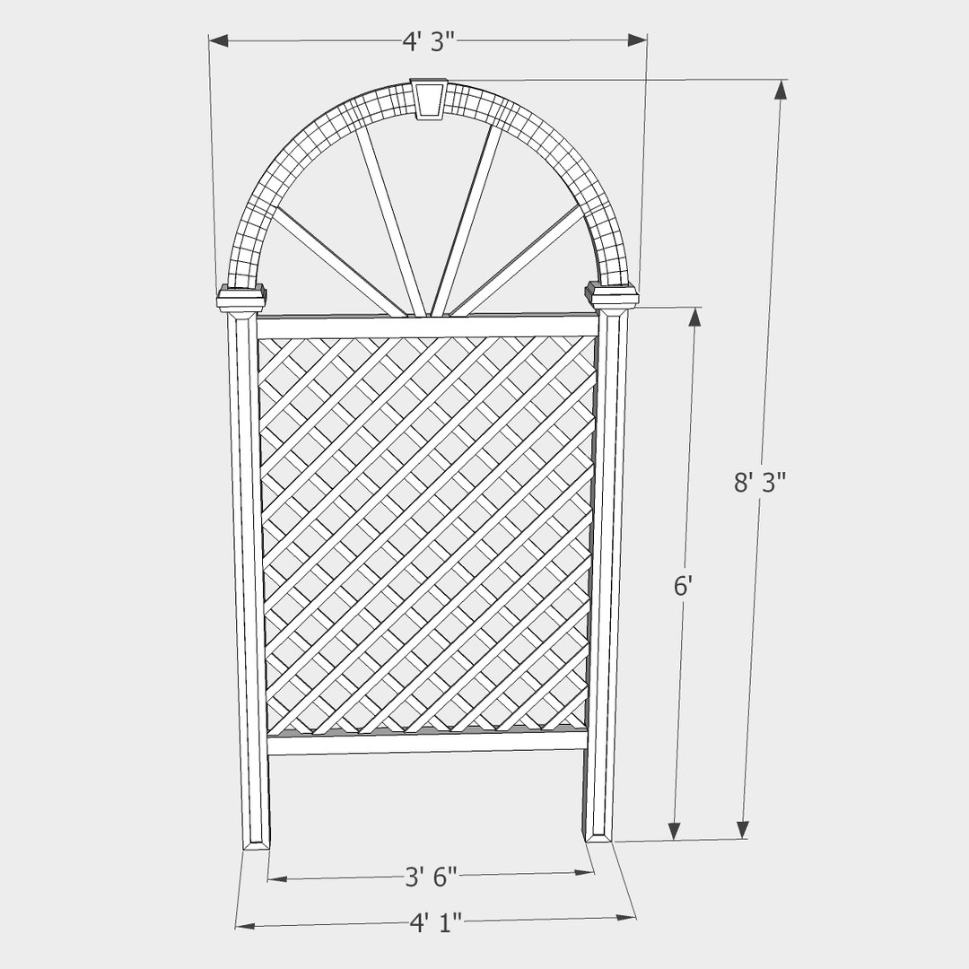 3d Model Nantucket Trellis
