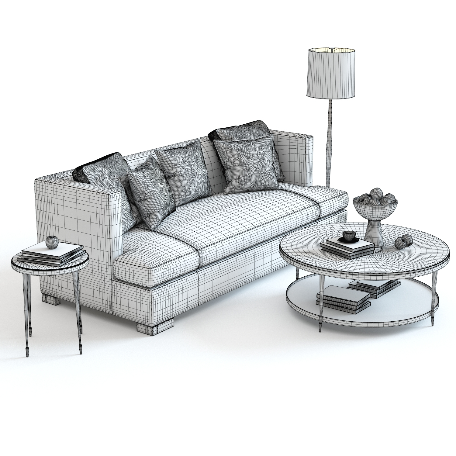3D bakers social scene sofa model - TurboSquid 1387927