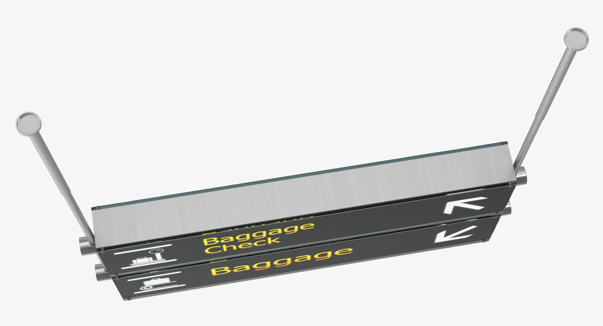 3D Airport Signs Baggage Check - TurboSquid 1328536
