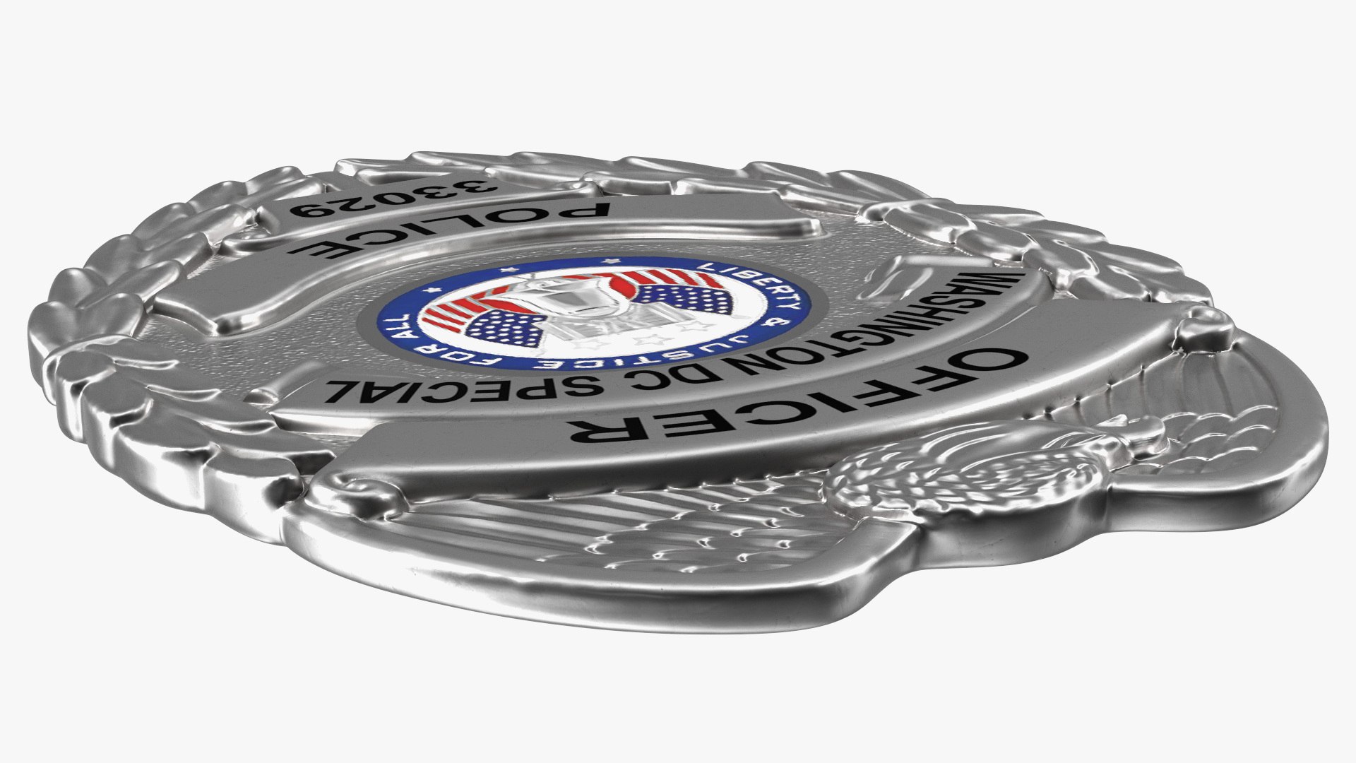 3D Police Badge Silver - TurboSquid 2161833