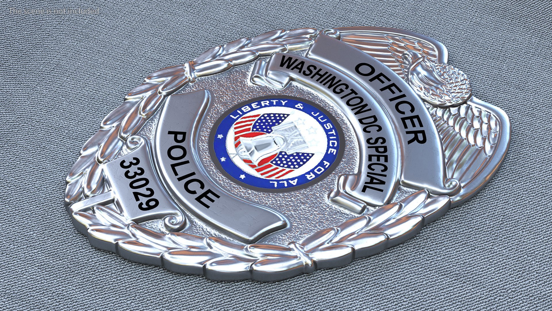3D Police Badge Silver - TurboSquid 2161833
