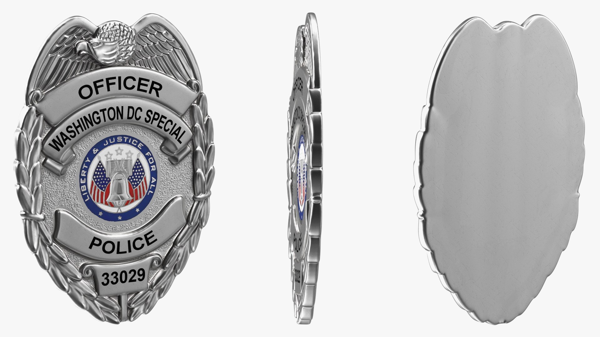 3D Police Badge Silver - TurboSquid 2161833
