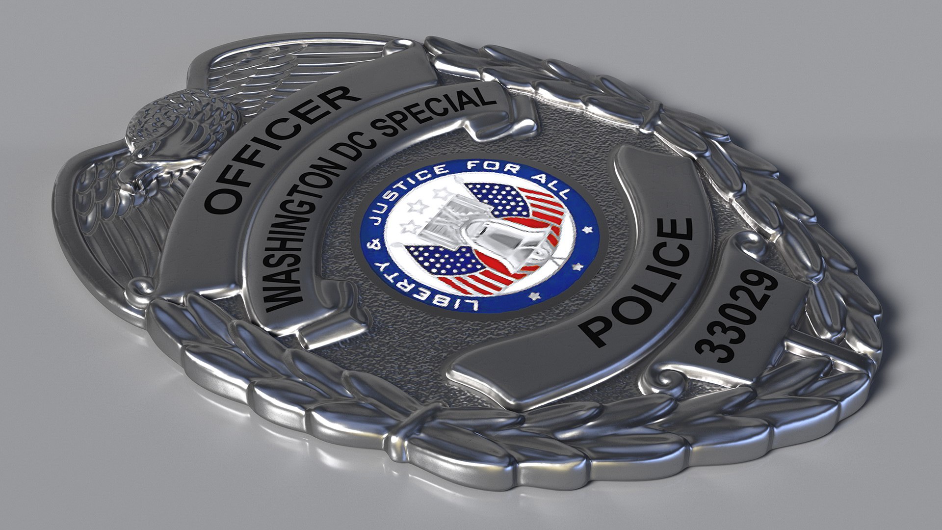 3D Police Badge Silver - TurboSquid 2161833