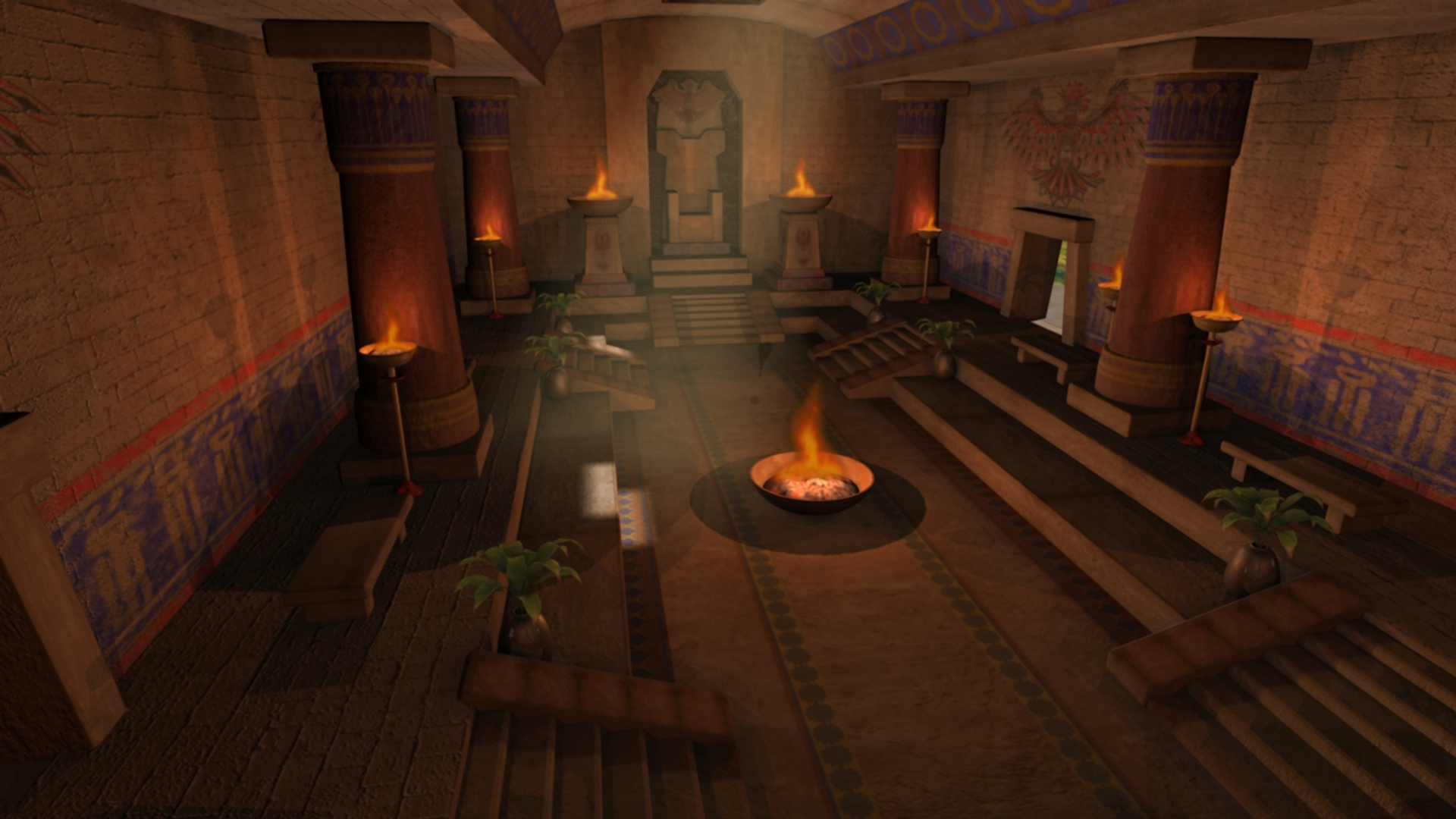 3D temple environment model - TurboSquid 1558211