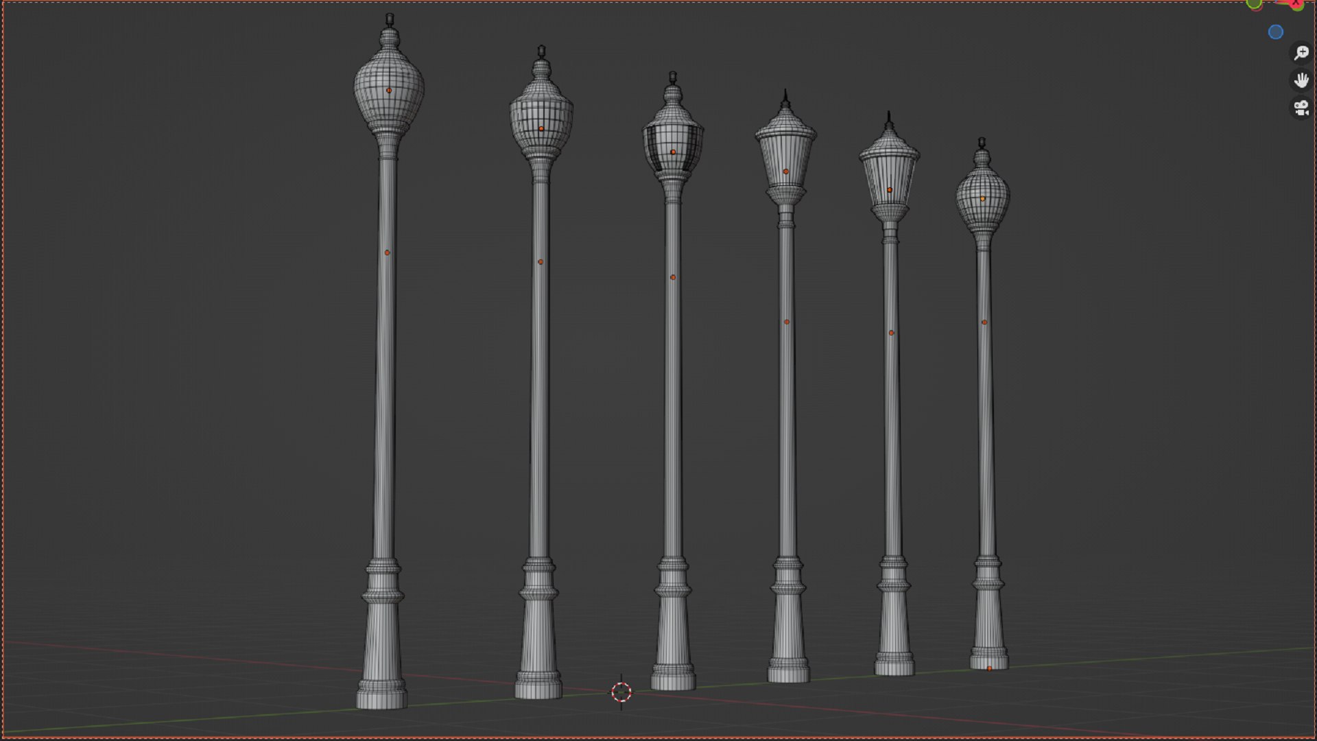 Pack Of 6 Street Lamps 3D Models 3D Model - TurboSquid 2054709