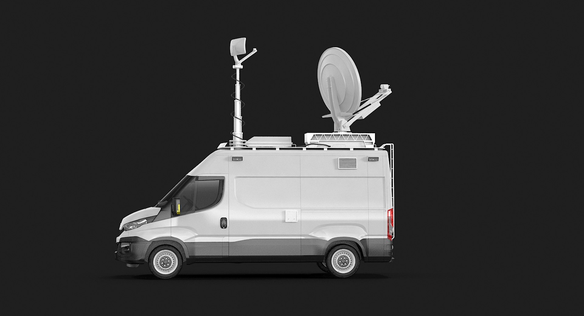 3d Model Broadcasting Van