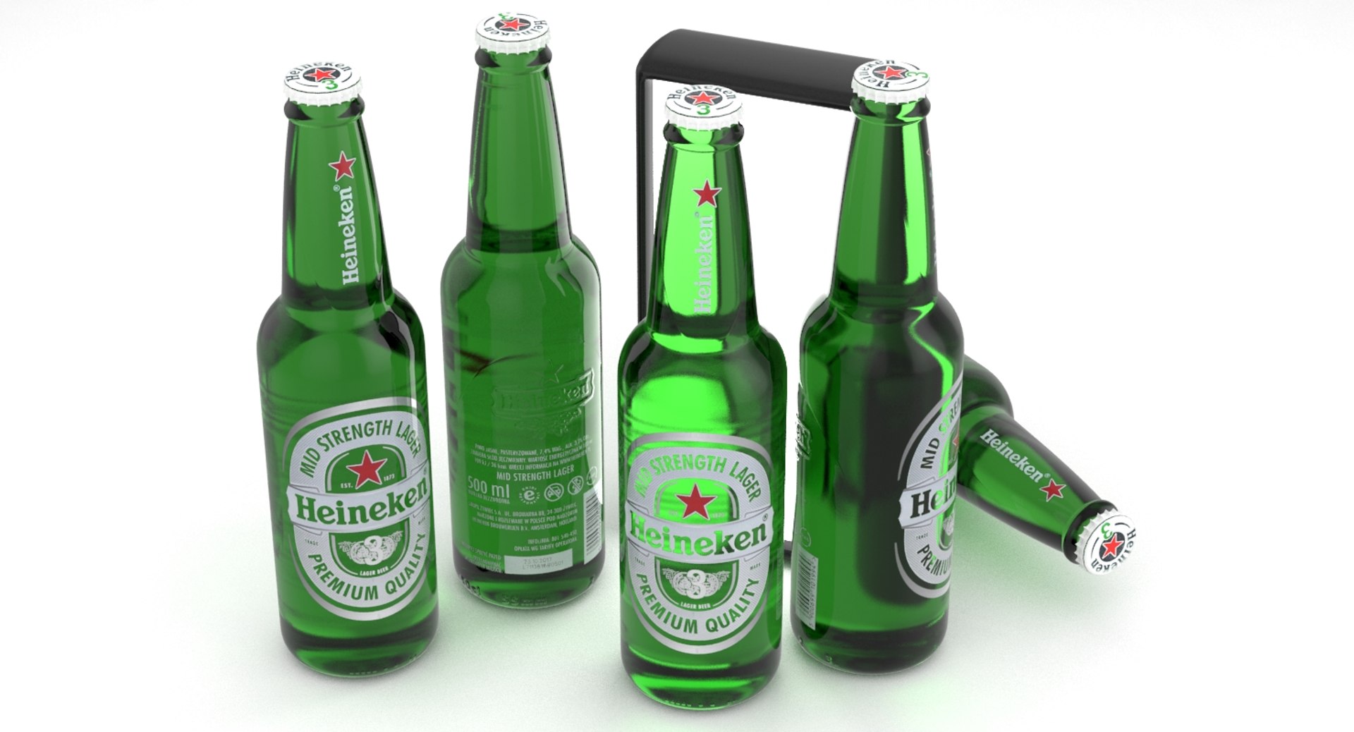 3D Model Beer Bottle Heineken 3 - TurboSquid 1198998