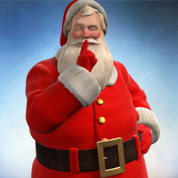 santa claus saint christ 3d ma