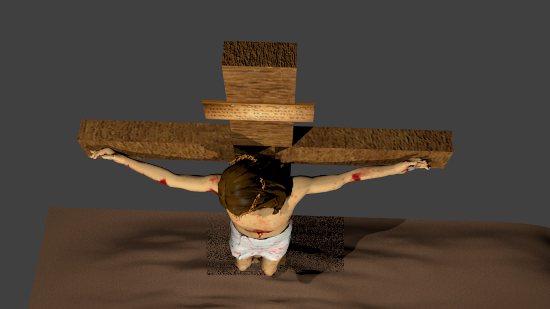 jesus cross 3d blend