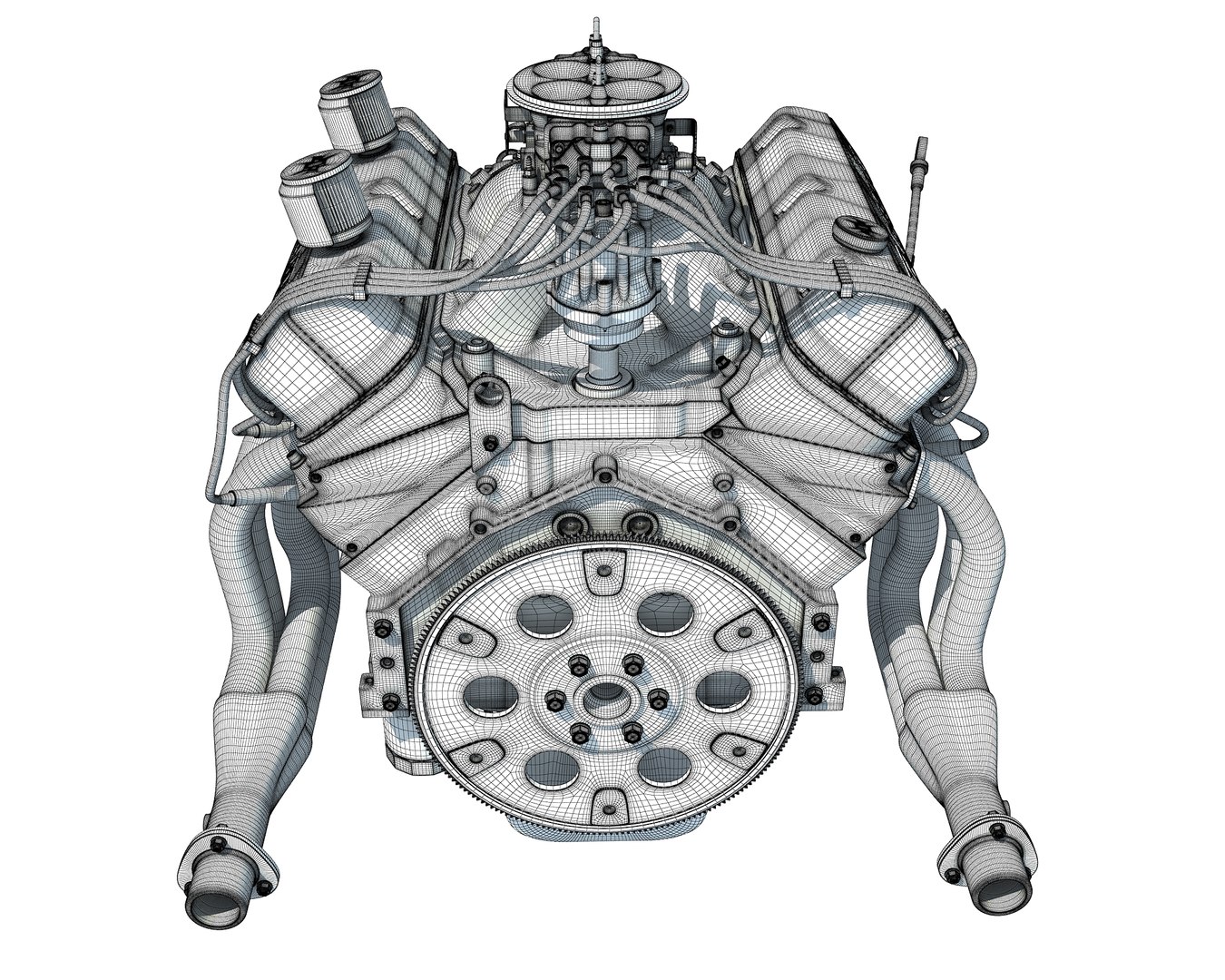 Big Block Crate Engine 3D - TurboSquid 1234225