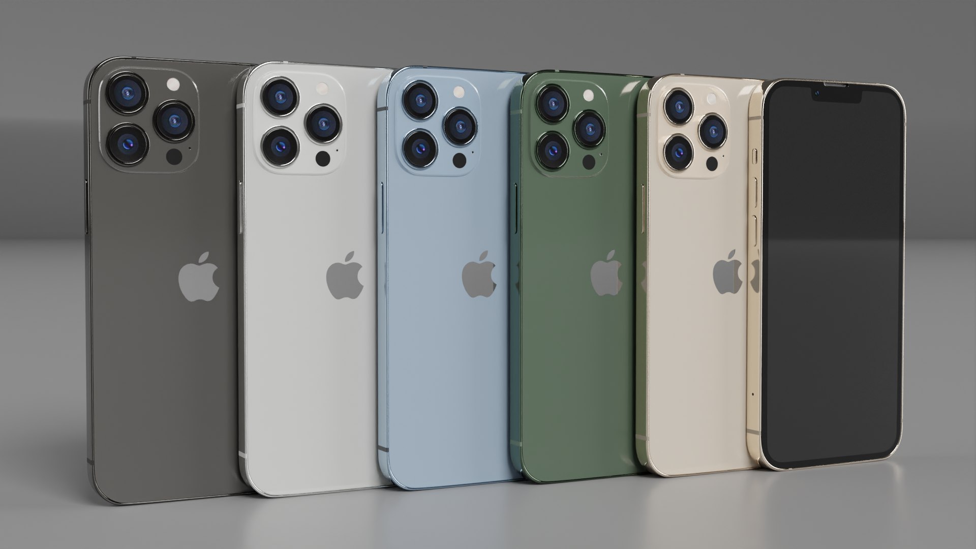3D iPhone 13 Pro All colors Smartphone - TurboSquid 2082618