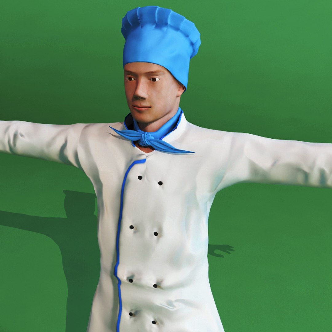 chef cook 3d model