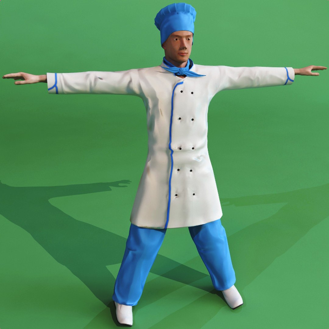 chef cook 3d model