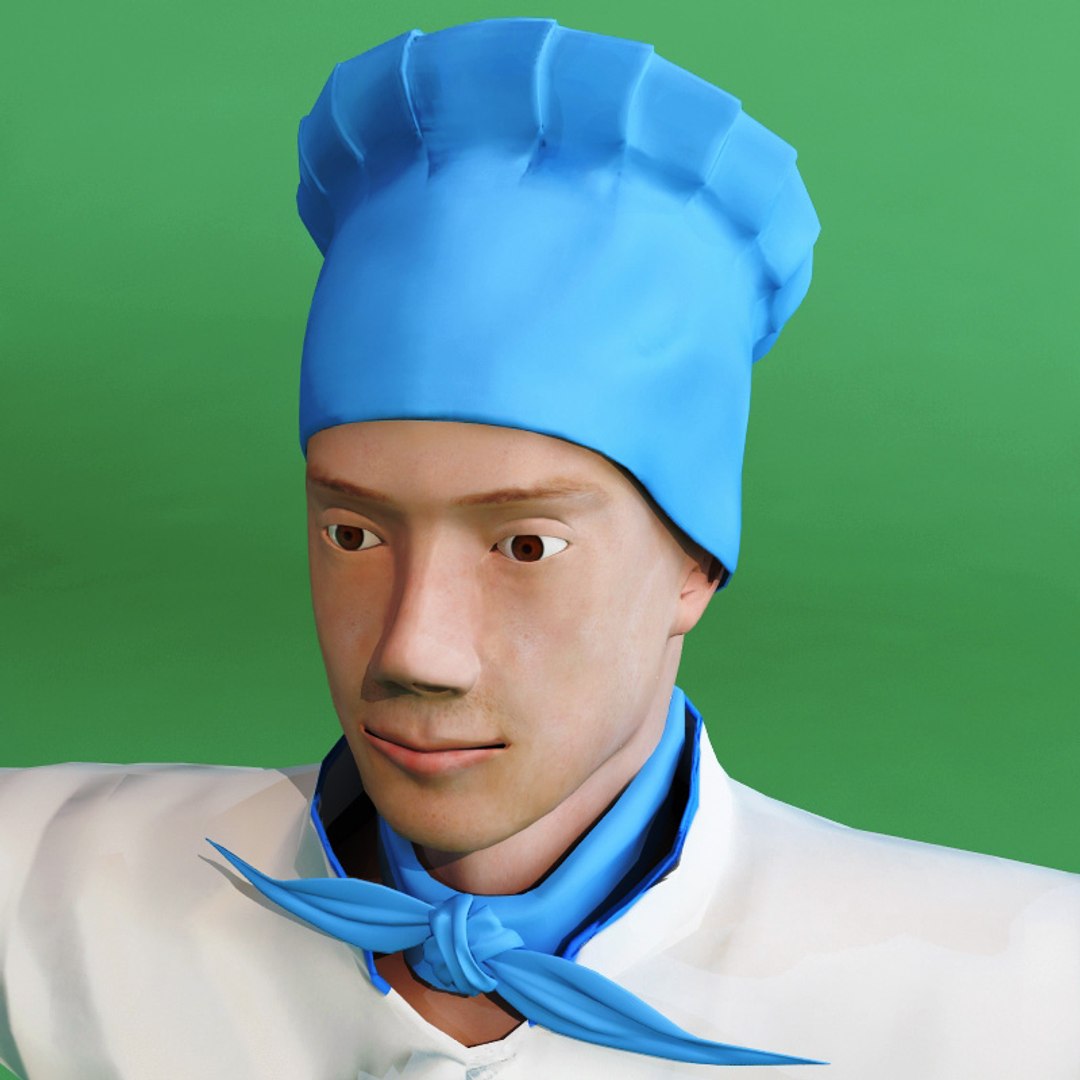 chef cook 3d model