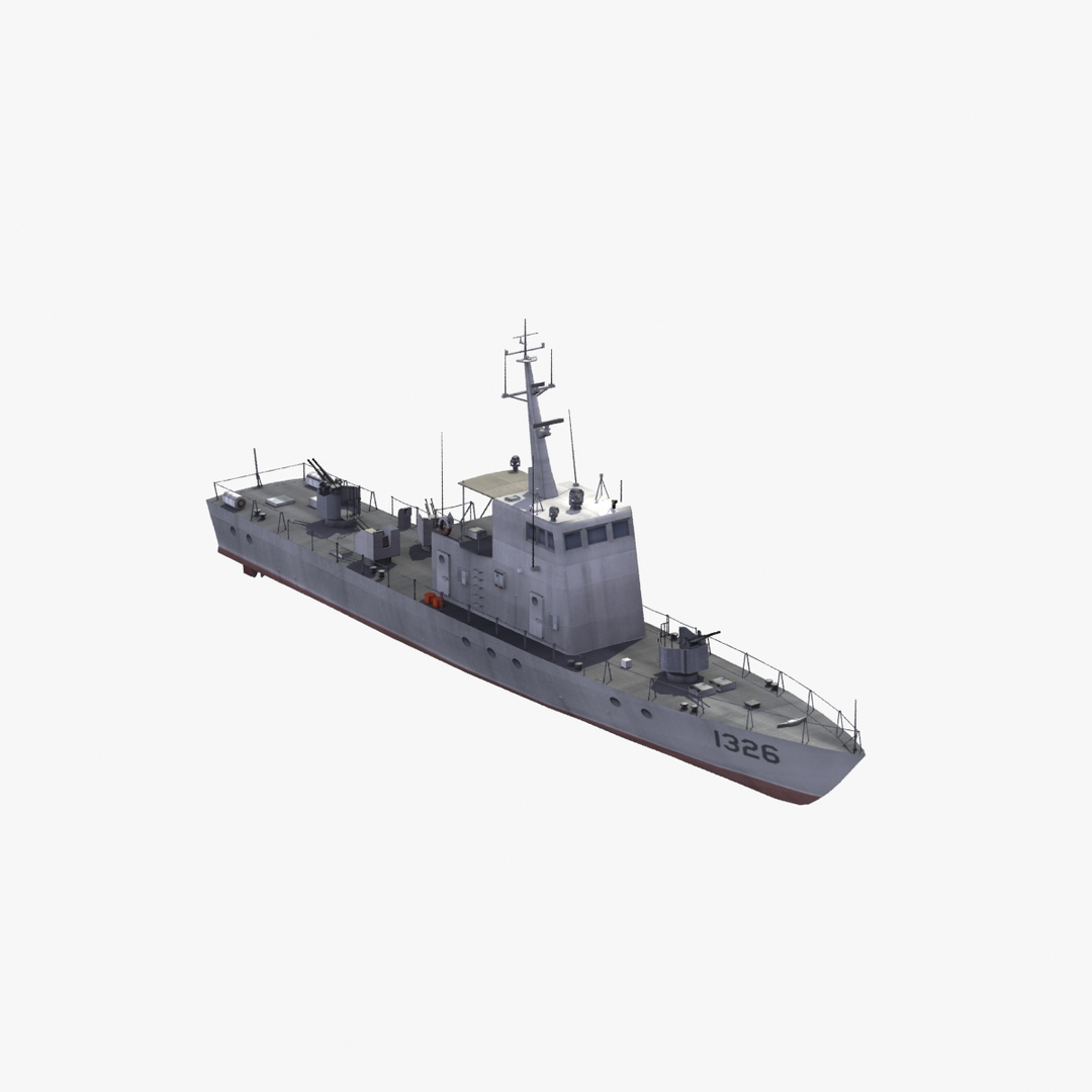 3ds Max Shanghai2 Patrol Boat Type062