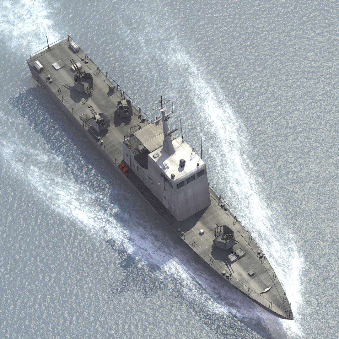3ds Max Shanghai2 Patrol Boat Type062