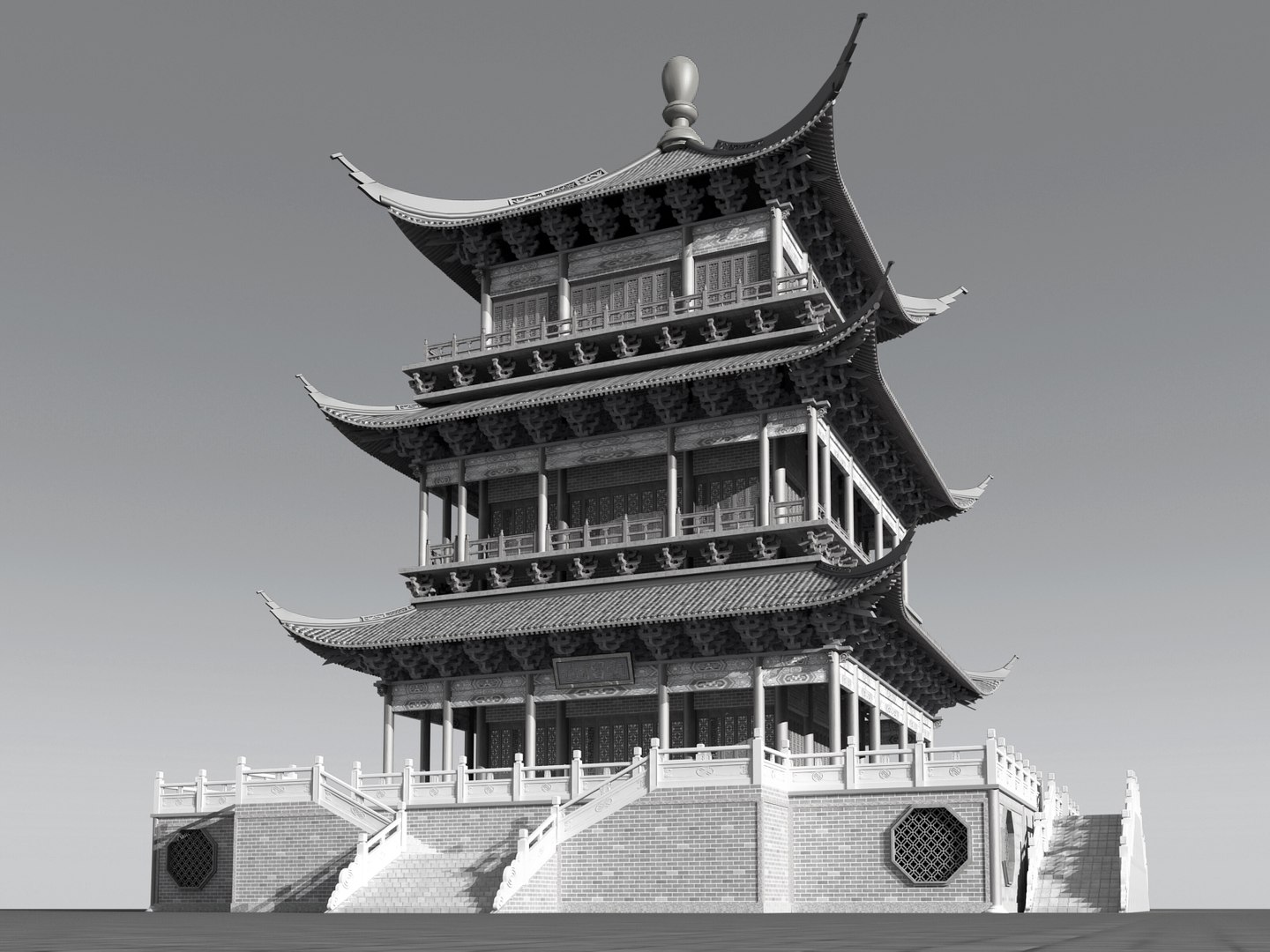 Chinese Building 3D Model - TurboSquid 1401561