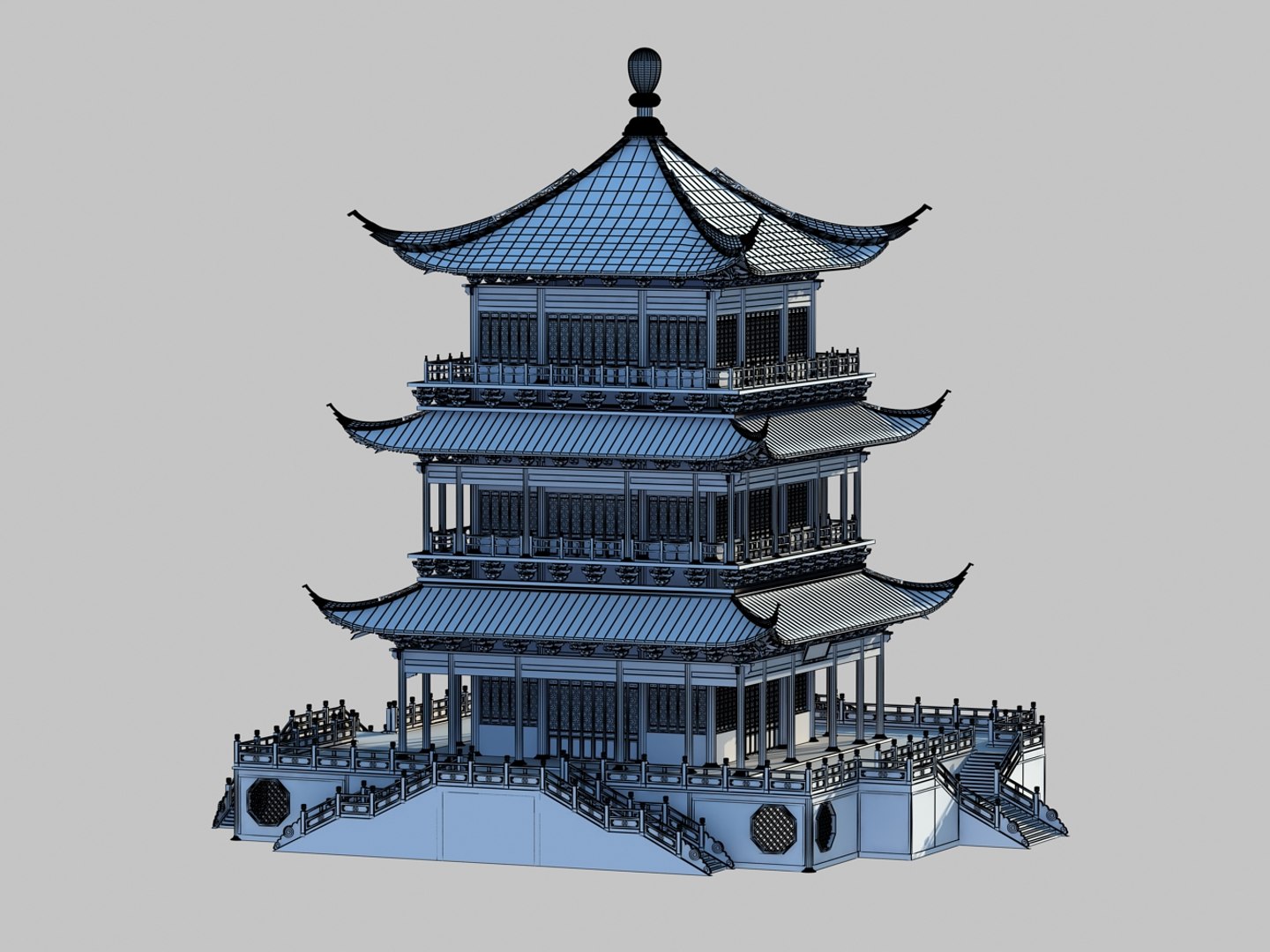 Chinese Building 3D Model - TurboSquid 1401561