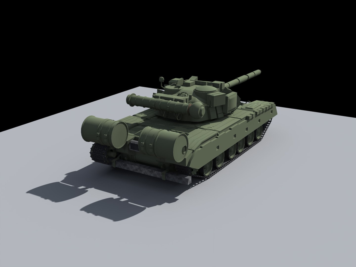 t-80 main battle tank 3d model