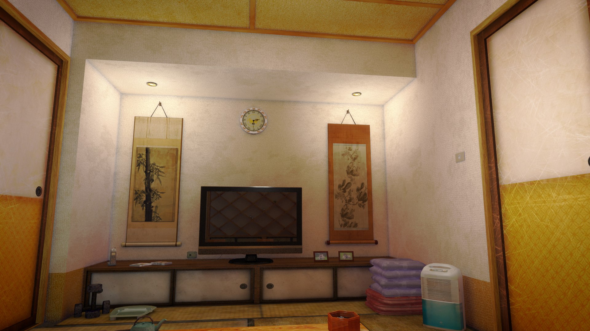 3D Model Japanese Style Living Room - TurboSquid 2297817